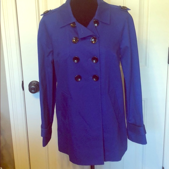 Daisy Fuentes | Jackets & Coats | Nwt Daisy Fuentes Royal Blue Trench ...